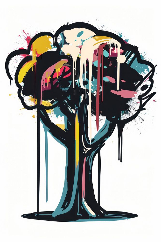 Graffiti tree art graphics painting. | Premium Photo Illustration - rawpixel