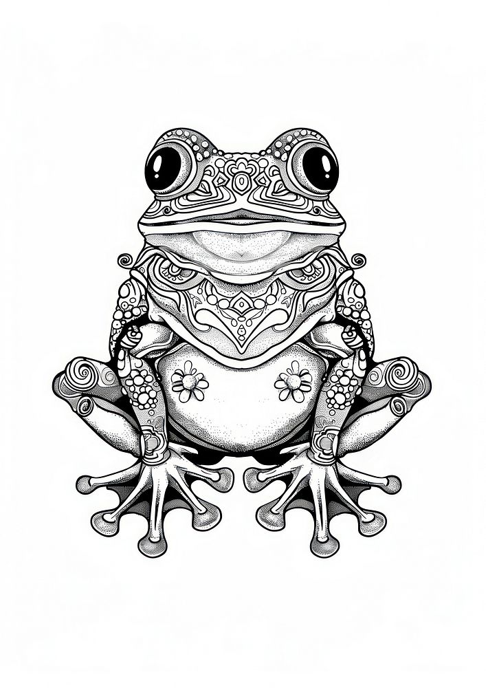 Frog sketch art illustrated. | Premium Photo Illustration - rawpixel