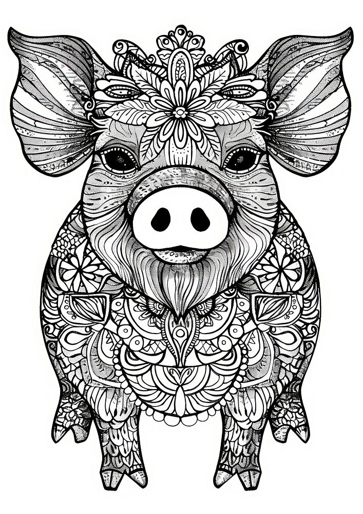 Pork doodle sketch art. | Free Photo Illustration - rawpixel