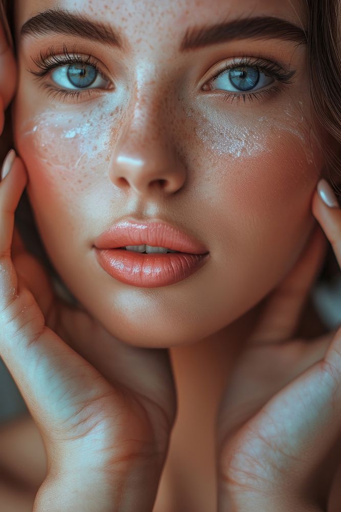 Portrait girl scrub her face | Free Photo - rawpixel
