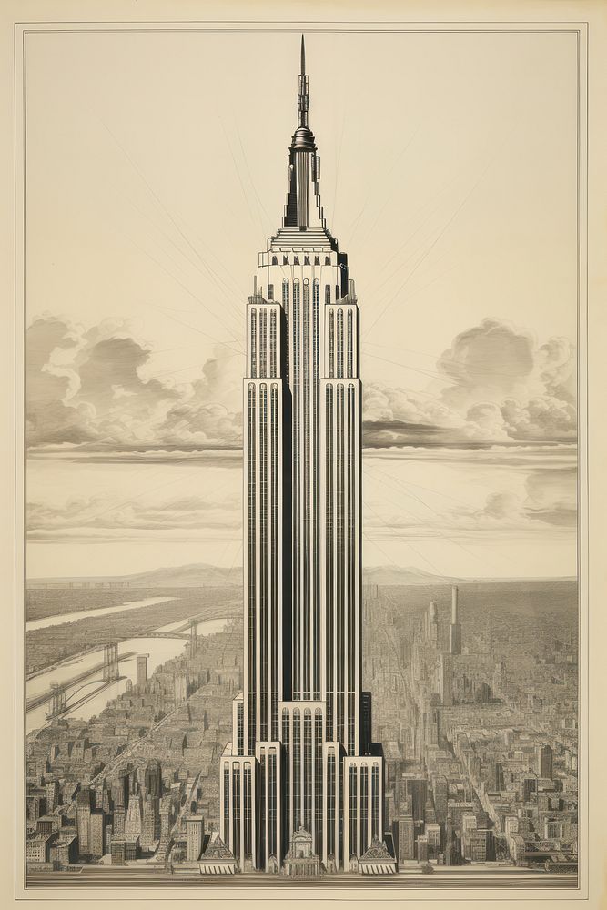 Empire state building architecture landmark | Free Photo Illustration ...
