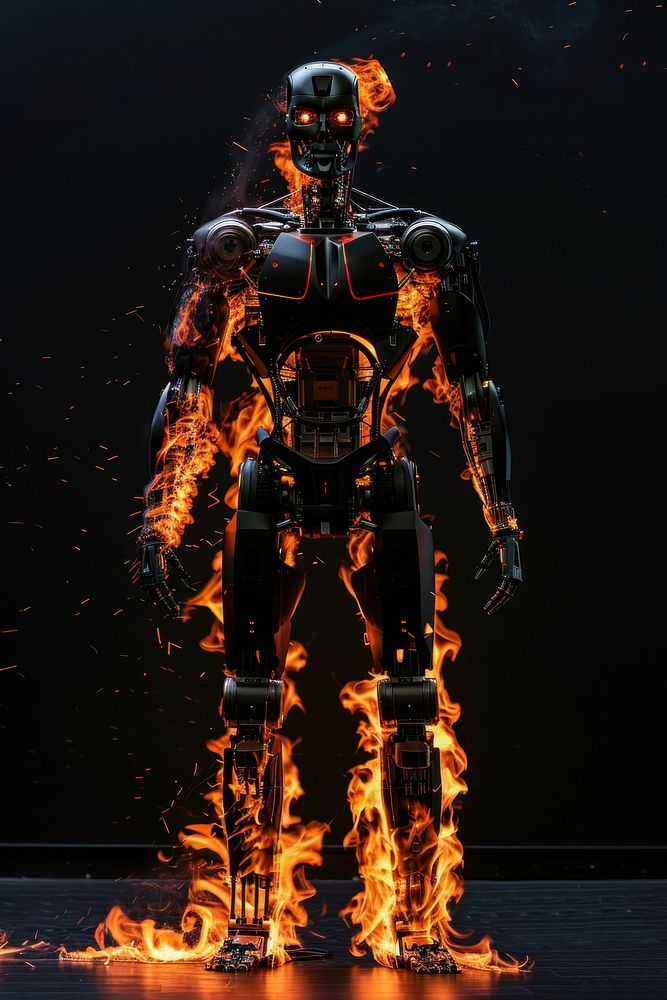 Robot flame fire bonfire. | Free Photo - rawpixel