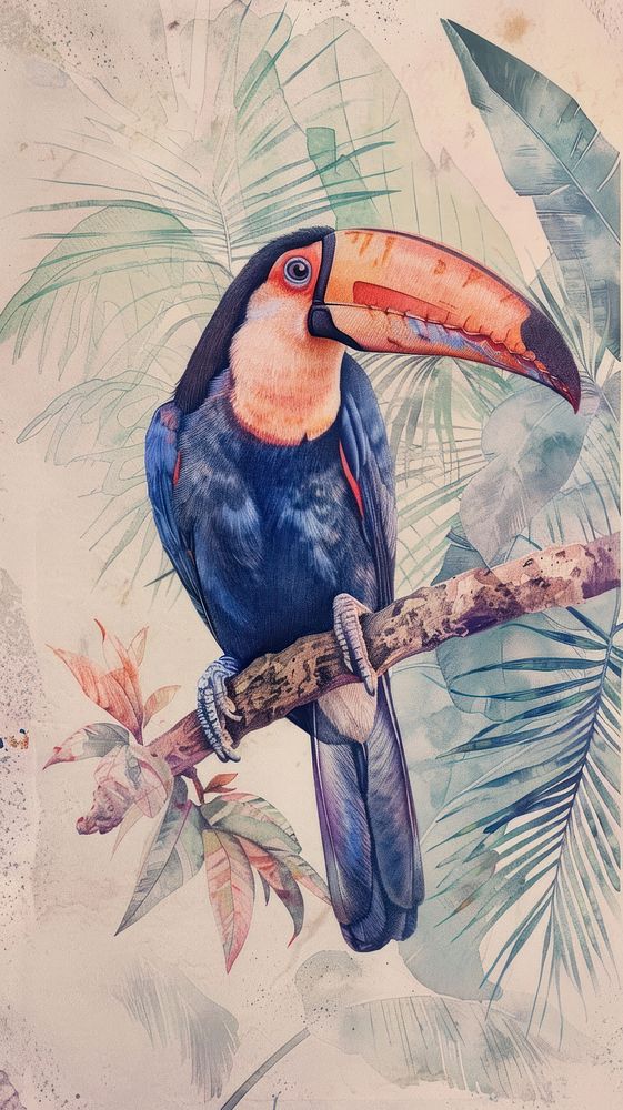 Wallpaper Bird bird drawing animal. | Free Photo Illustration - rawpixel