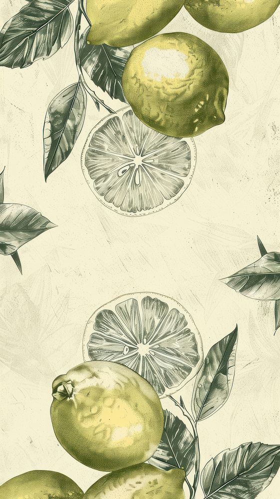 Wallpaper Lemon lemon backgrounds drawing. | Free Photo Illustration ...