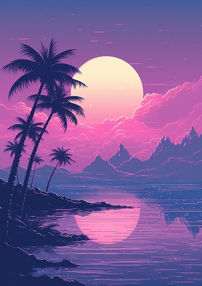 Calm purple outdoors nature. | Free Photo Illustration - rawpixel