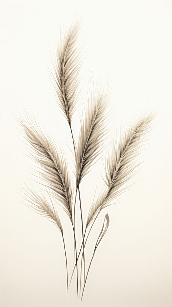 Silkscreen pampas drawing nature sketch. | Free Photo Illustration ...