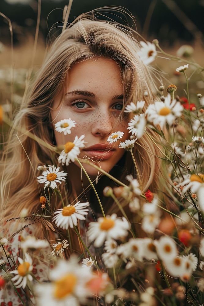 Wildflowers bouquet portrait plant daisy. | Premium Photo - rawpixel