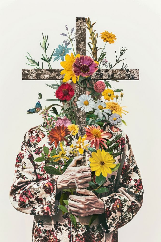 Flower Collage pastor pattern flower | Free Photo Illustration - rawpixel