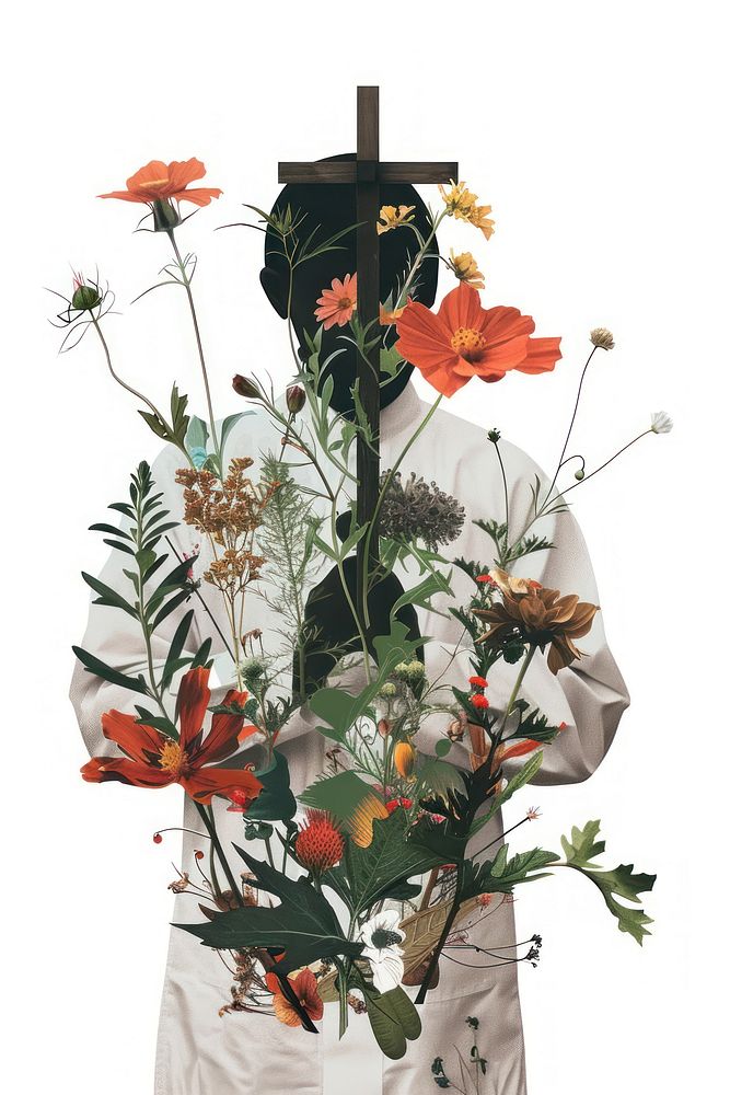 Flower Collage pastor pattern flower | Free Photo Illustration - rawpixel