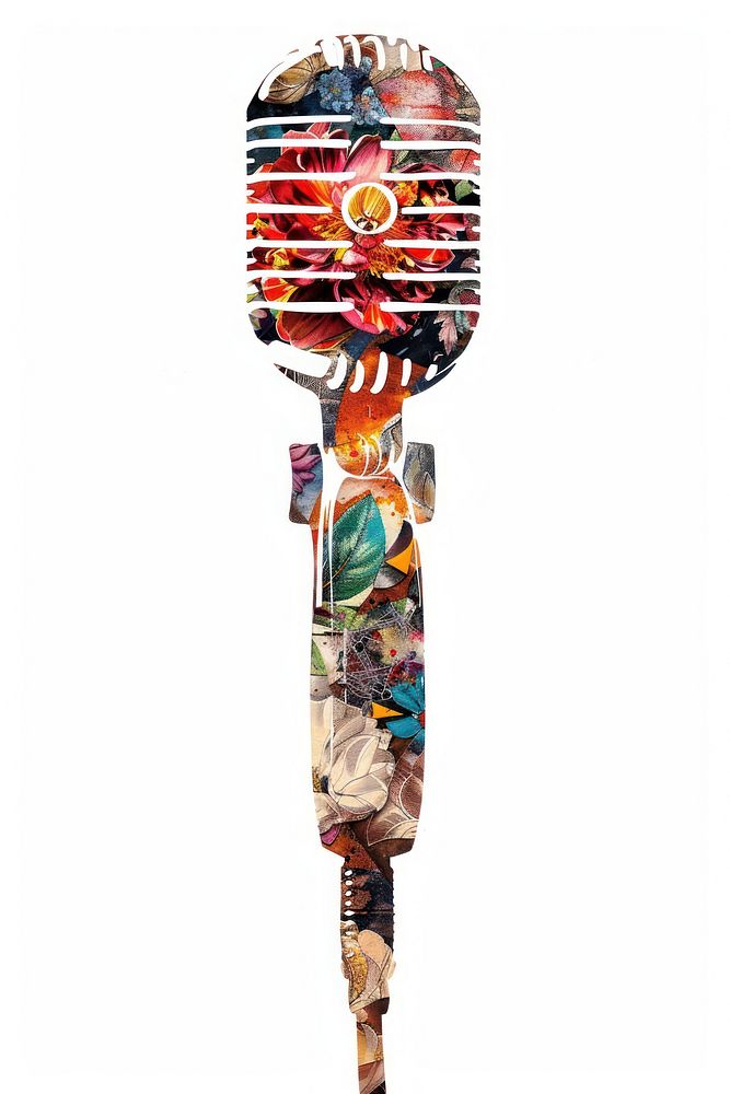 Flower Collage Microphone microphone cricket | Free Photo Illustration ...