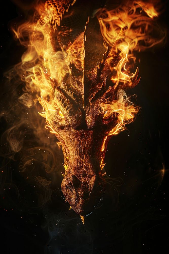 Dragon flame fire bonfire | Free Photo - rawpixel
