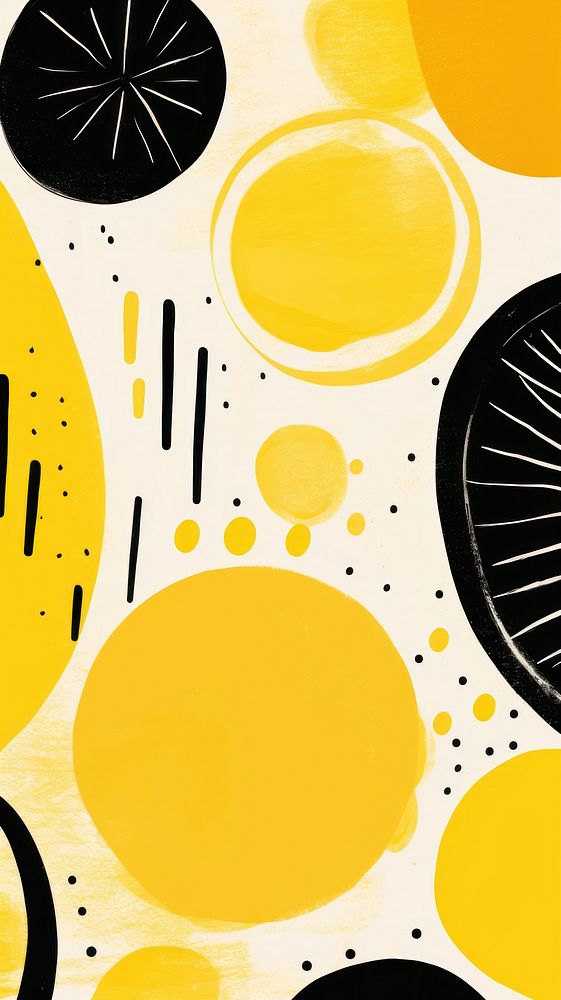 Wallpaper lemons abstract painting graphics | Free Photo Illustration ...