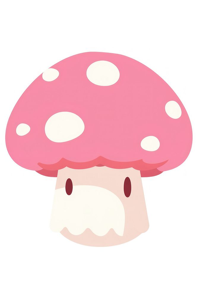 Flat design toadstool pink mushroom | Free Photo Illustration - rawpixel