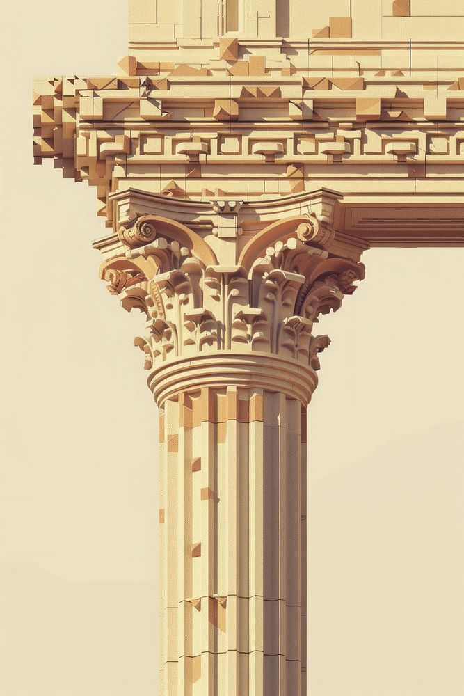 Pillar architecture column art. | Premium Photo Illustration - rawpixel