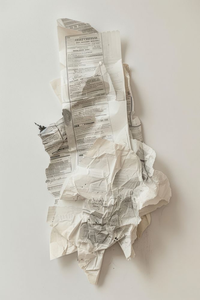 Receipt white crumpled document. | Free Photo - rawpixel