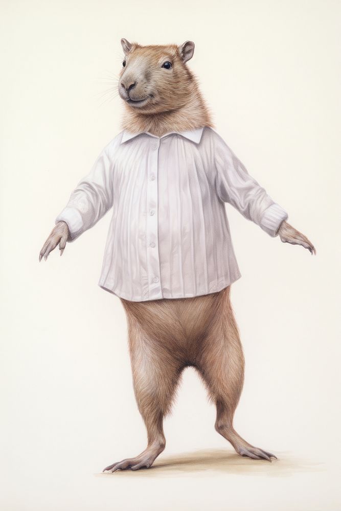Capybara character Ballet wildlife person | Free Photo Illustration ...
