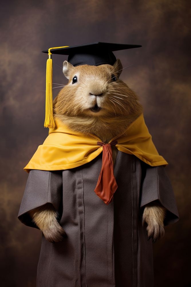 Capybara character Graduation graduation people | Premium Photo ...