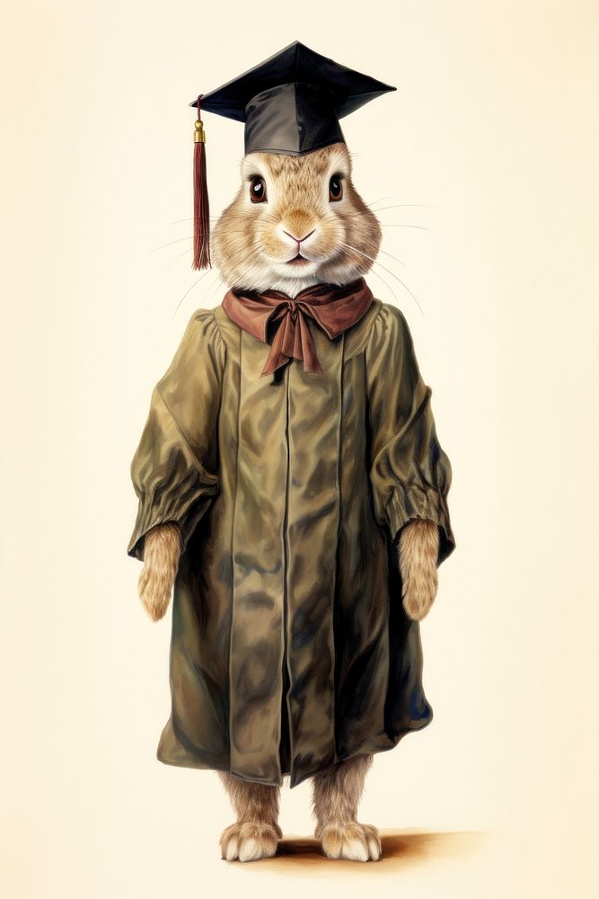 Rabbit character Graduation graduation photography | Free Photo ...