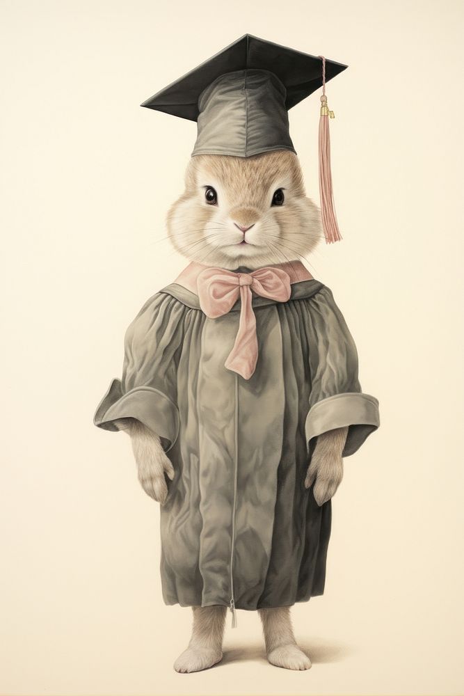Rabbit character Graduation graduation photography | Free Photo ...