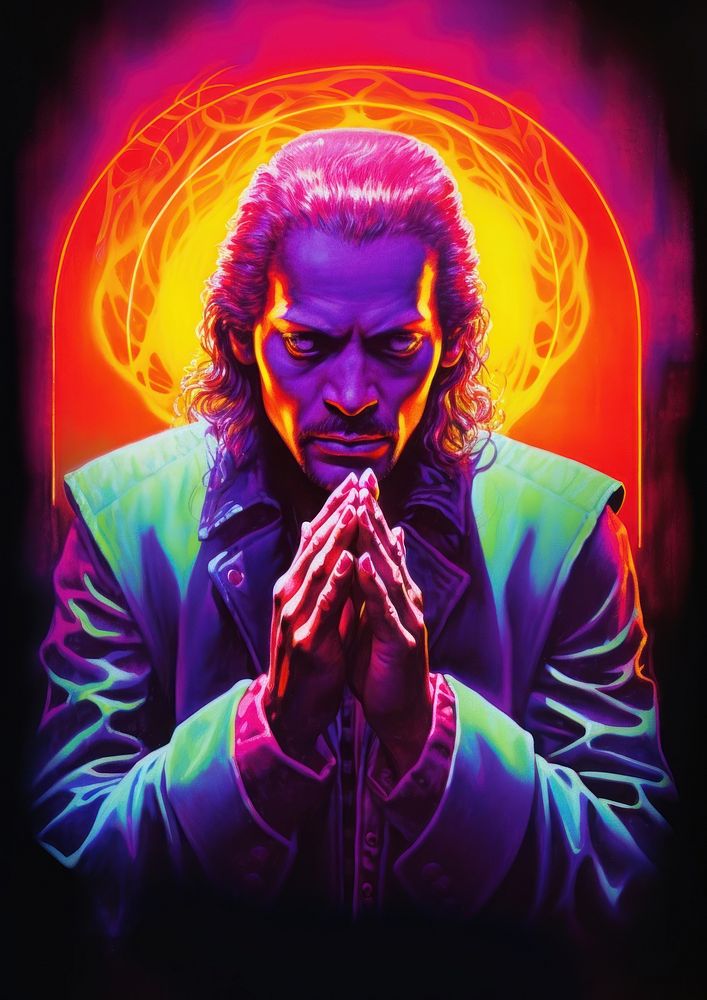 human pray satan statue photography | Free Photo Illustration - rawpixel