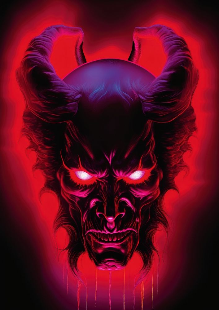 A satan light neon art | Premium Photo Illustration - rawpixel