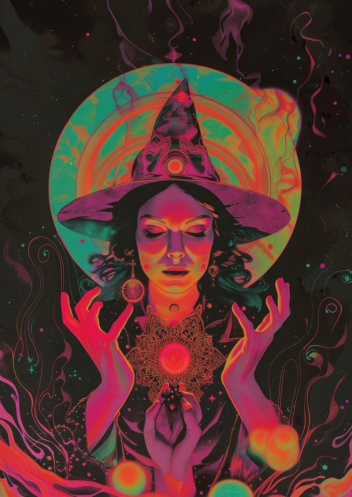 witch doing spiritual ritual art | Premium Photo Illustration - rawpixel