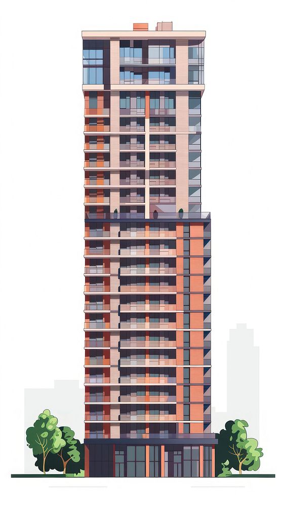 Condo architecture building housing. | Free Photo Illustration - rawpixel