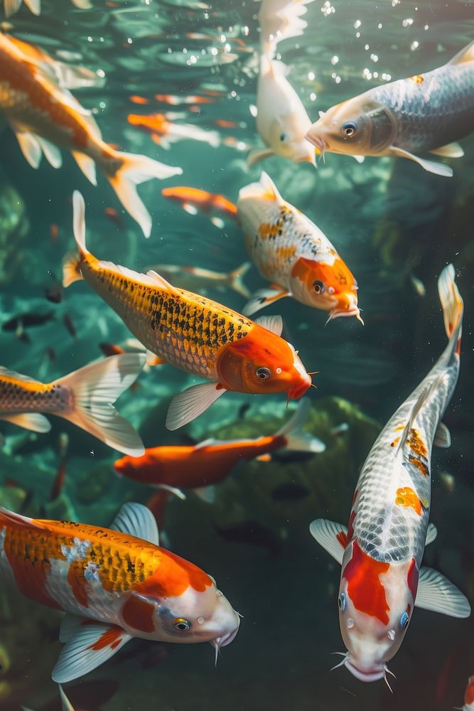 Koi fish underwater aquatic animal | Premium Photo - rawpixel