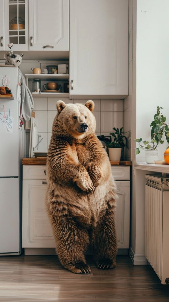 Bear wildlife animal refrigerator. | Free Photo - rawpixel