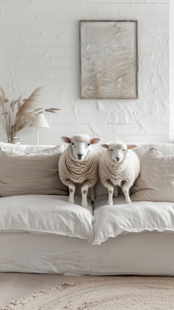 Animal sheep livestock furniture. | Free Photo - rawpixel