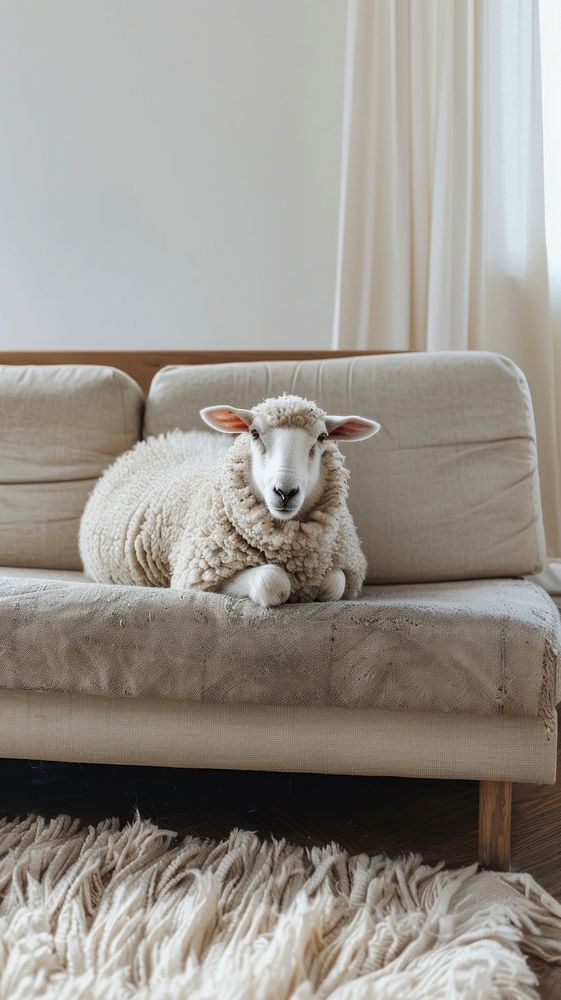 Animal sheep livestock furniture. | Free Photo - rawpixel