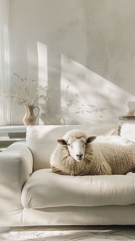 Animal sheep livestock furniture. | Free Photo - rawpixel