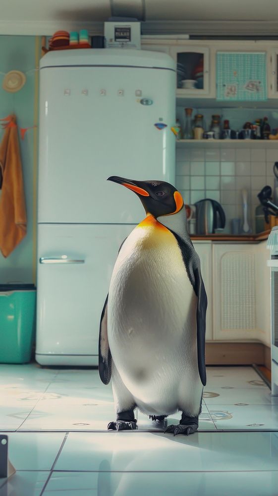 Penguin animal refrigerator appliance. | Free Photo - rawpixel