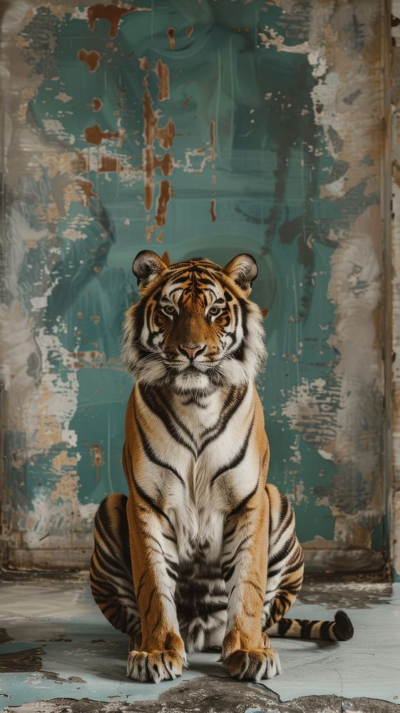 Tiger minimal room wildlife animal | Free Photo - rawpixel
