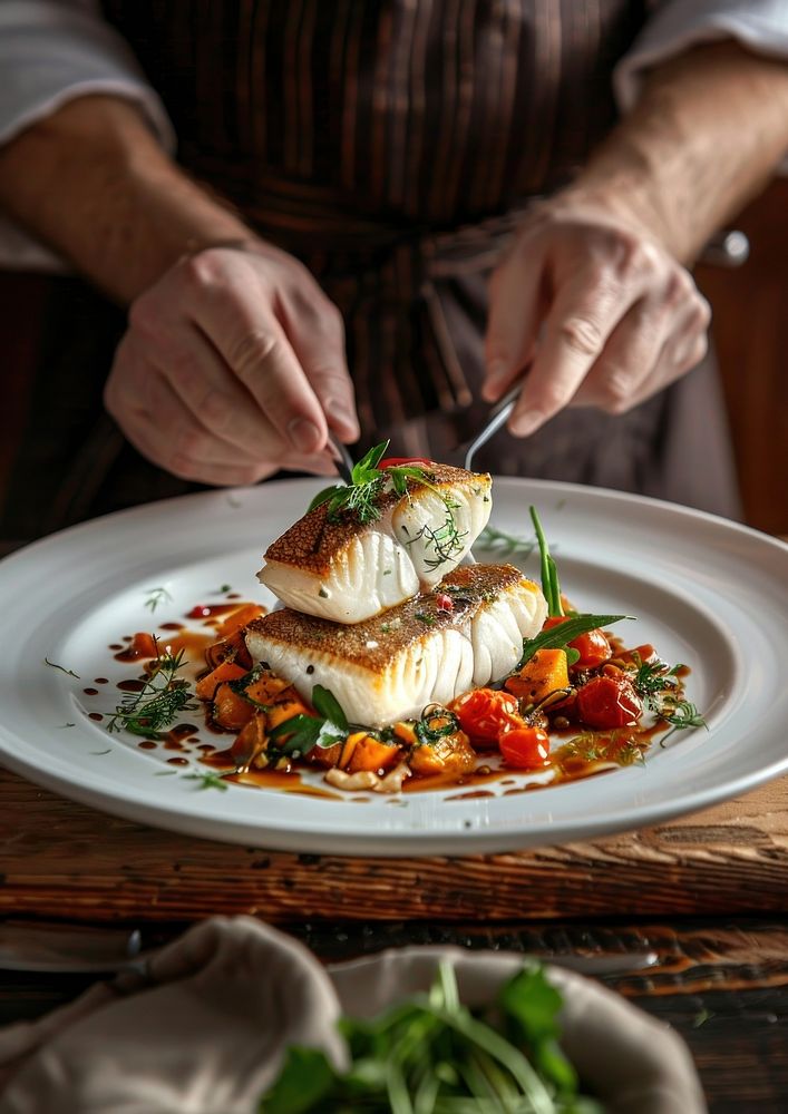 professional chef plate person human | Free Photo - rawpixel