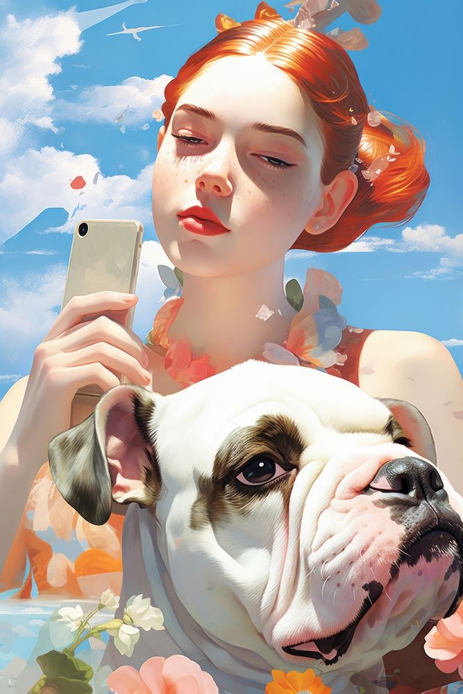 Bulldog photography electronics portrait. | Free Photo Illustration ...
