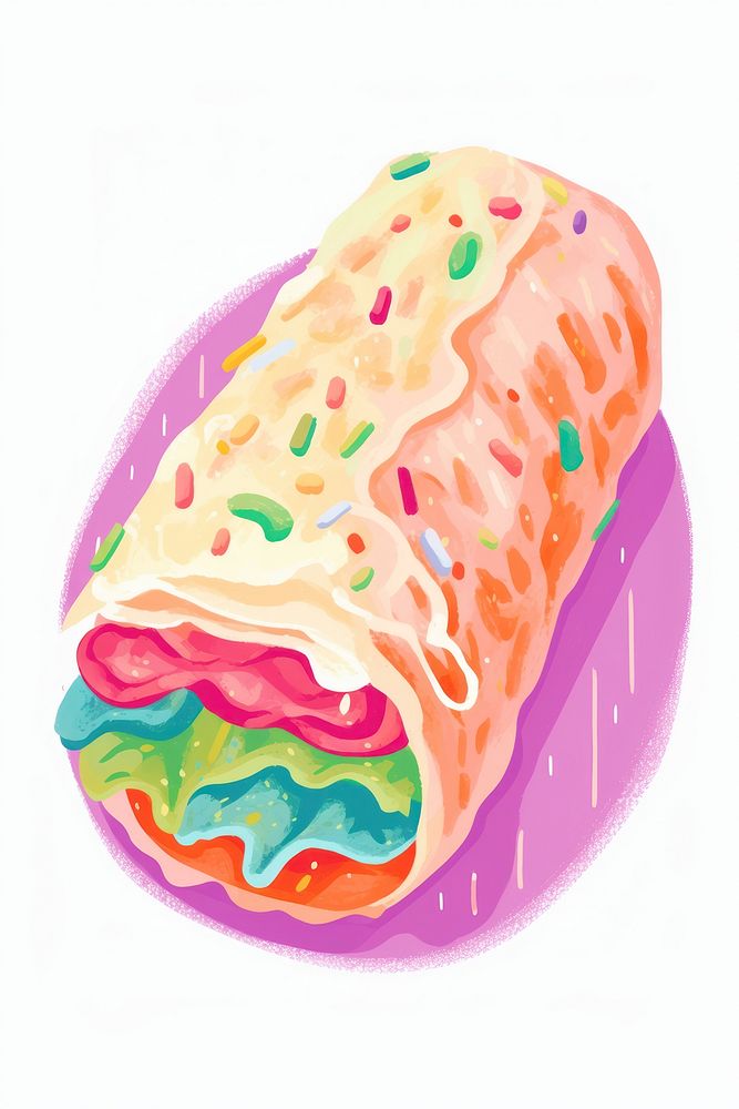 Crayon texture illustration Doner kebab | Free Photo Illustration ...