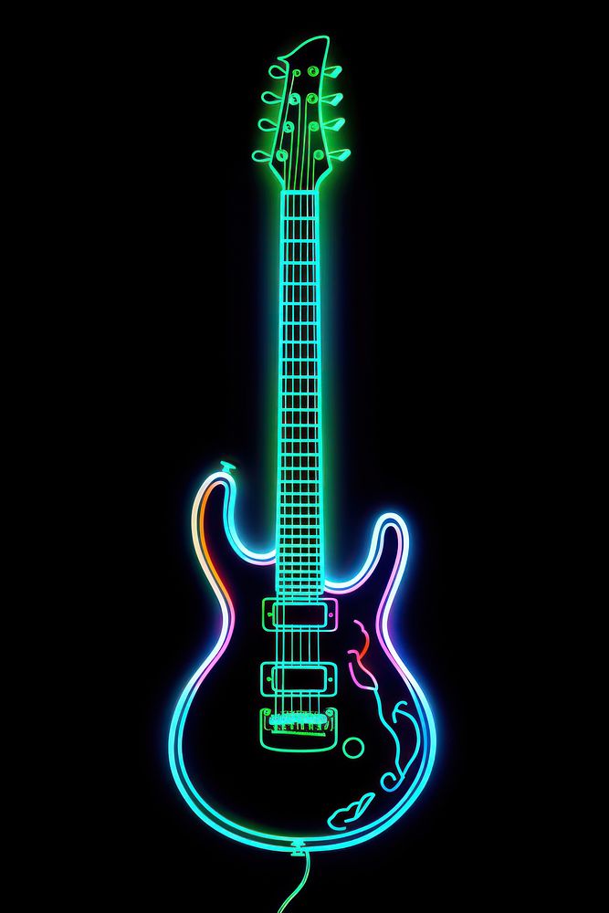 Guitar light musical instrument electric | Free Photo Illustration ...