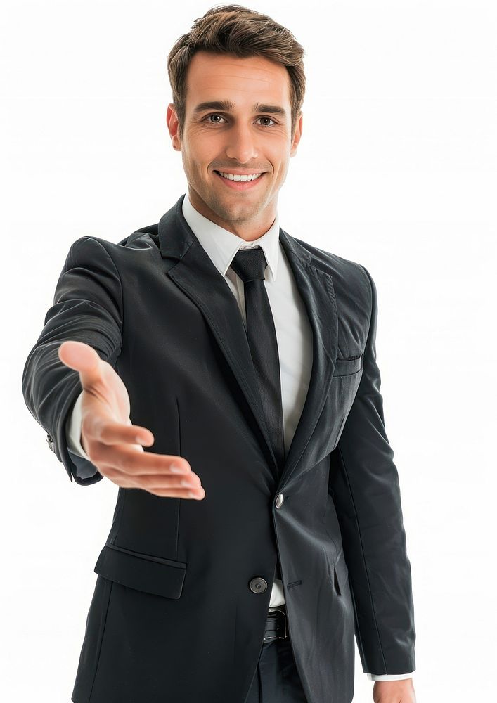 Businessman open handshake portrait finger | Premium Photo - rawpixel