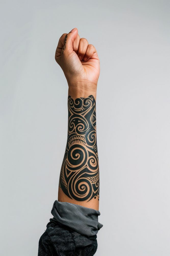Hand holding Maori tattoo person | Free Photo - rawpixel