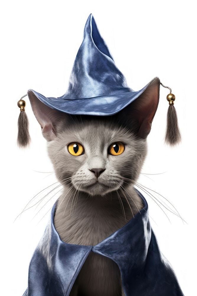 Korat cat wearing wizard hat | Free Photo - rawpixel