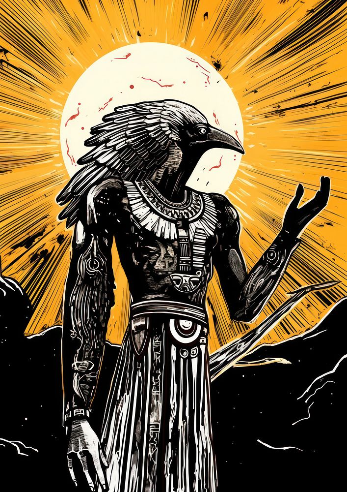 Horus art publication illustrated. | Free Photo Illustration - rawpixel