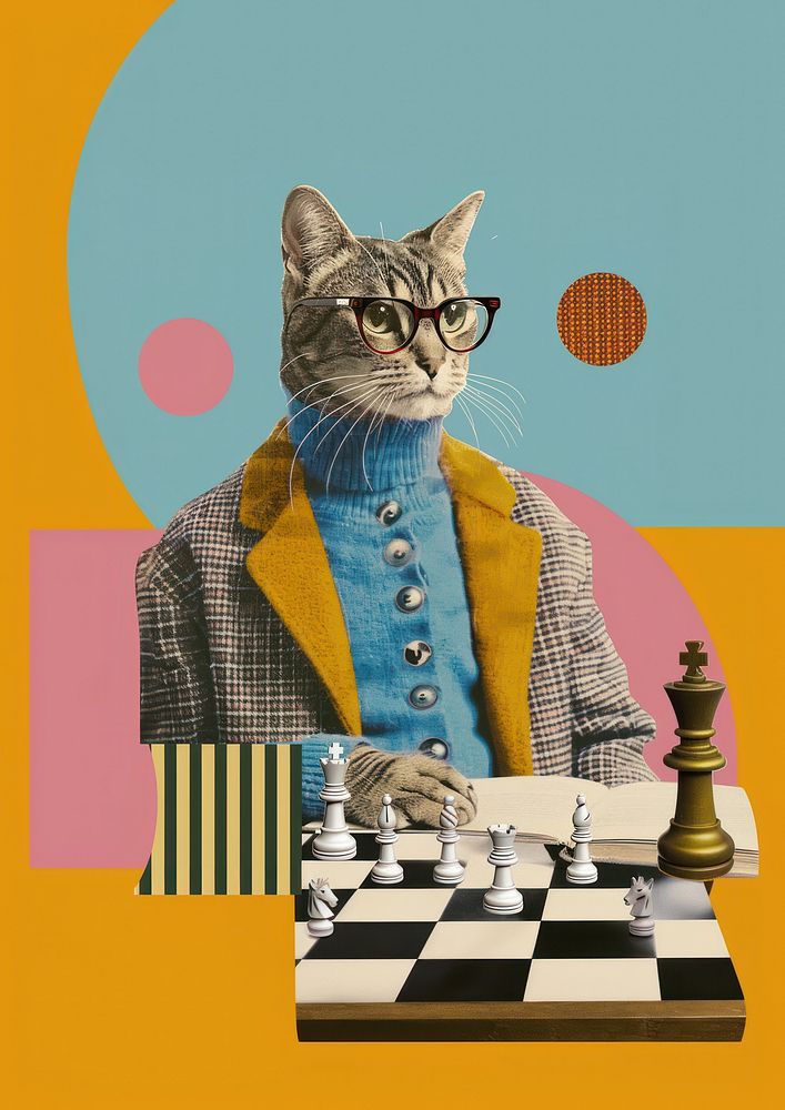 cat chess head animal mammal | Free Photo Illustration - rawpixel