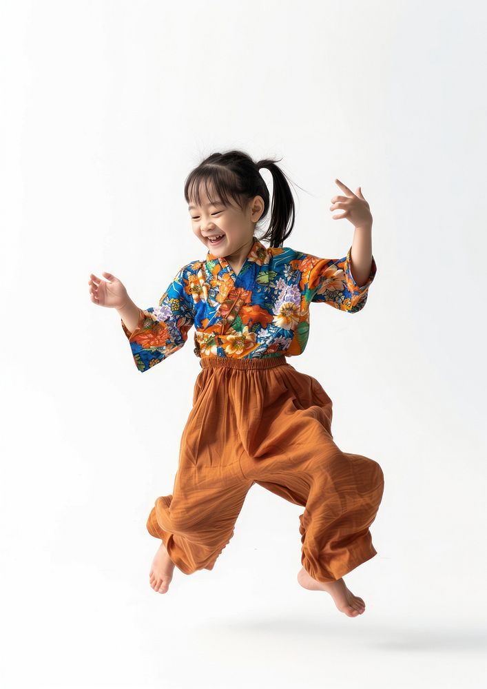 Happy smiling dancing asian girl | Premium Photo - rawpixel