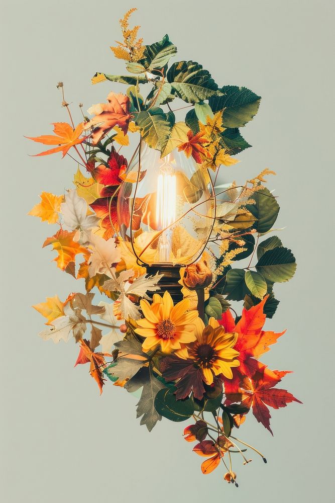 Lamp flower lamp chandelier. | Free Photo Illustration - rawpixel