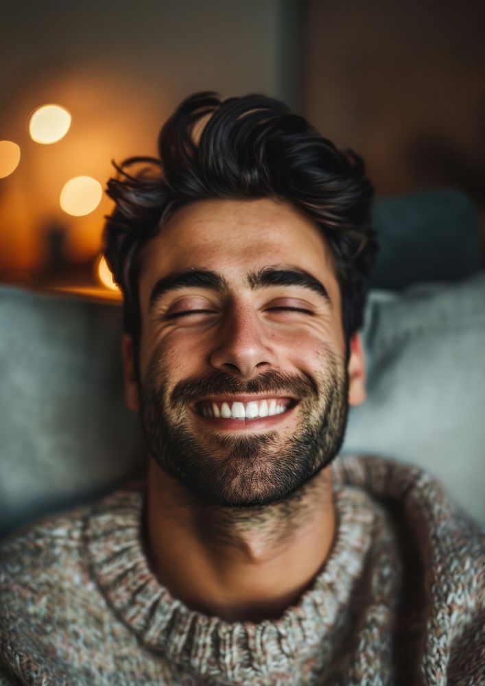 Man laugh laughing dimples. | Free Photo - rawpixel