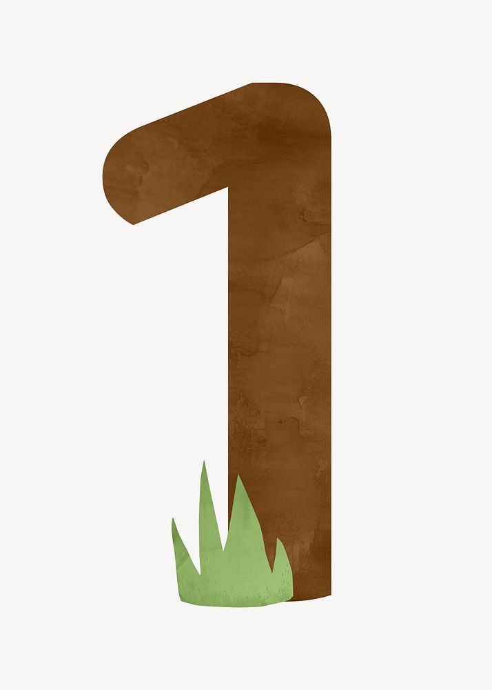Number one brown digital art | Free Photo Illustration - rawpixel