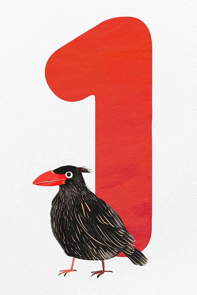 Number 1 animal character illustration | Free Photo Illustration - rawpixel