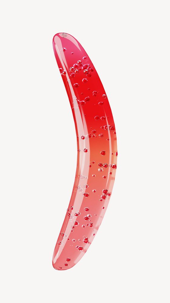 Parentheses sign, 3D red jelly | Free Photo Illustration - rawpixel