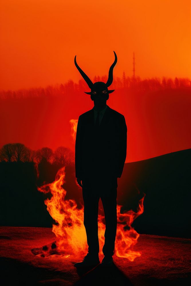 Photo satanic fire backlighting bonfire. | Premium Photo - rawpixel
